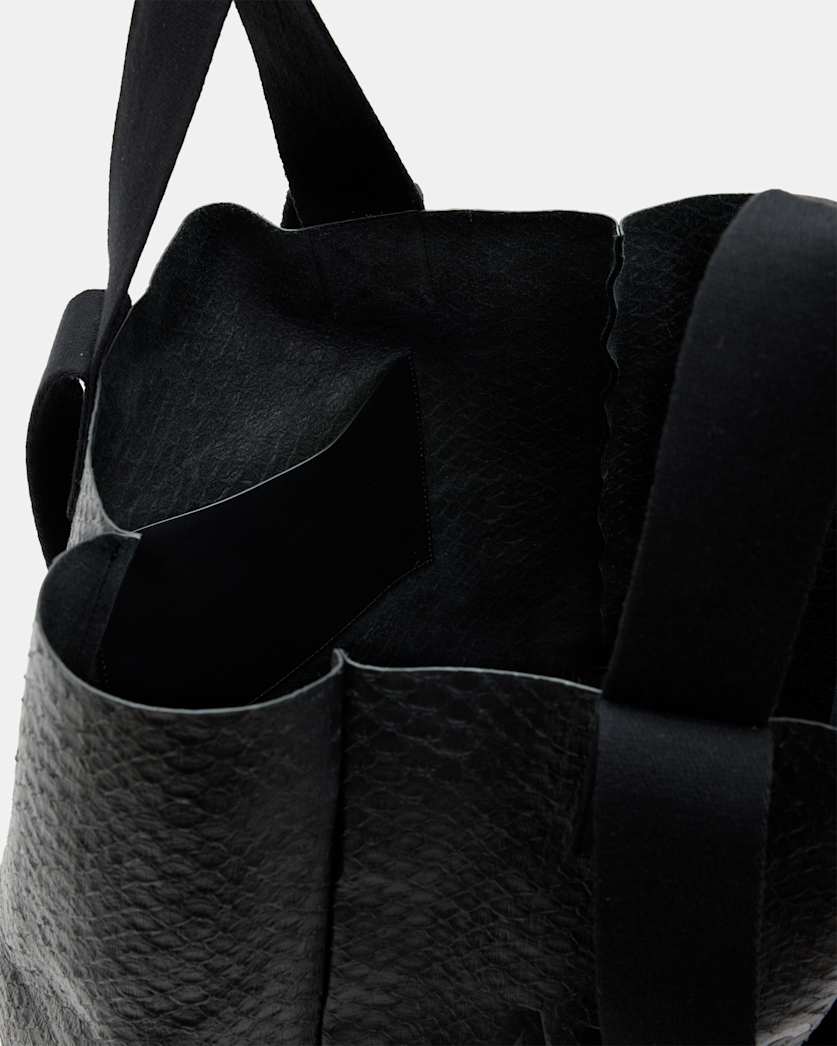 Izzy Logo Leather Tote Bag Black | ALLSAINTS US